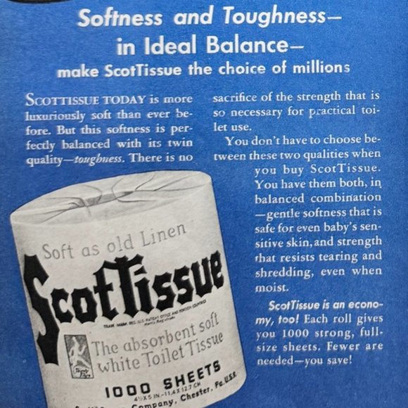 Scott | Art | Vintage Print Ad 942 Scottissue Twins Twin Boys Children ...